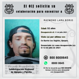 Desaparecido OIJ Quepos y Parrita: Raymond Lara Sorio