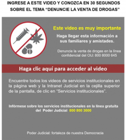 DENUNCIE LA VENTA DE DROGAS